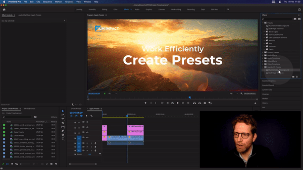Create Presets from Effects and Transitions - Film Impact