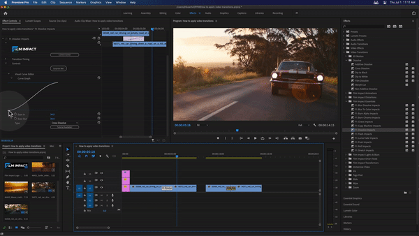 How to apply Video Transitions in Premiere Pro - Film Impact